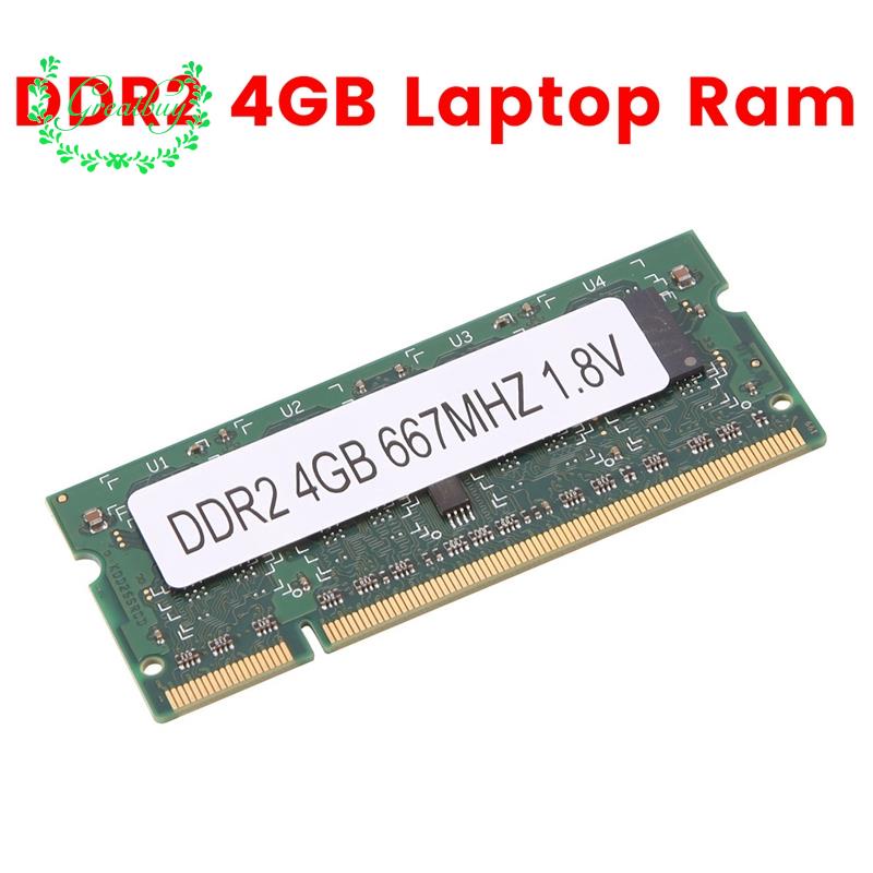 หน่วยความจําแล็ปท็อป Ddr2 4gb 667mhz Pc2 5300 Sodimm 1 8v 200 Pins
