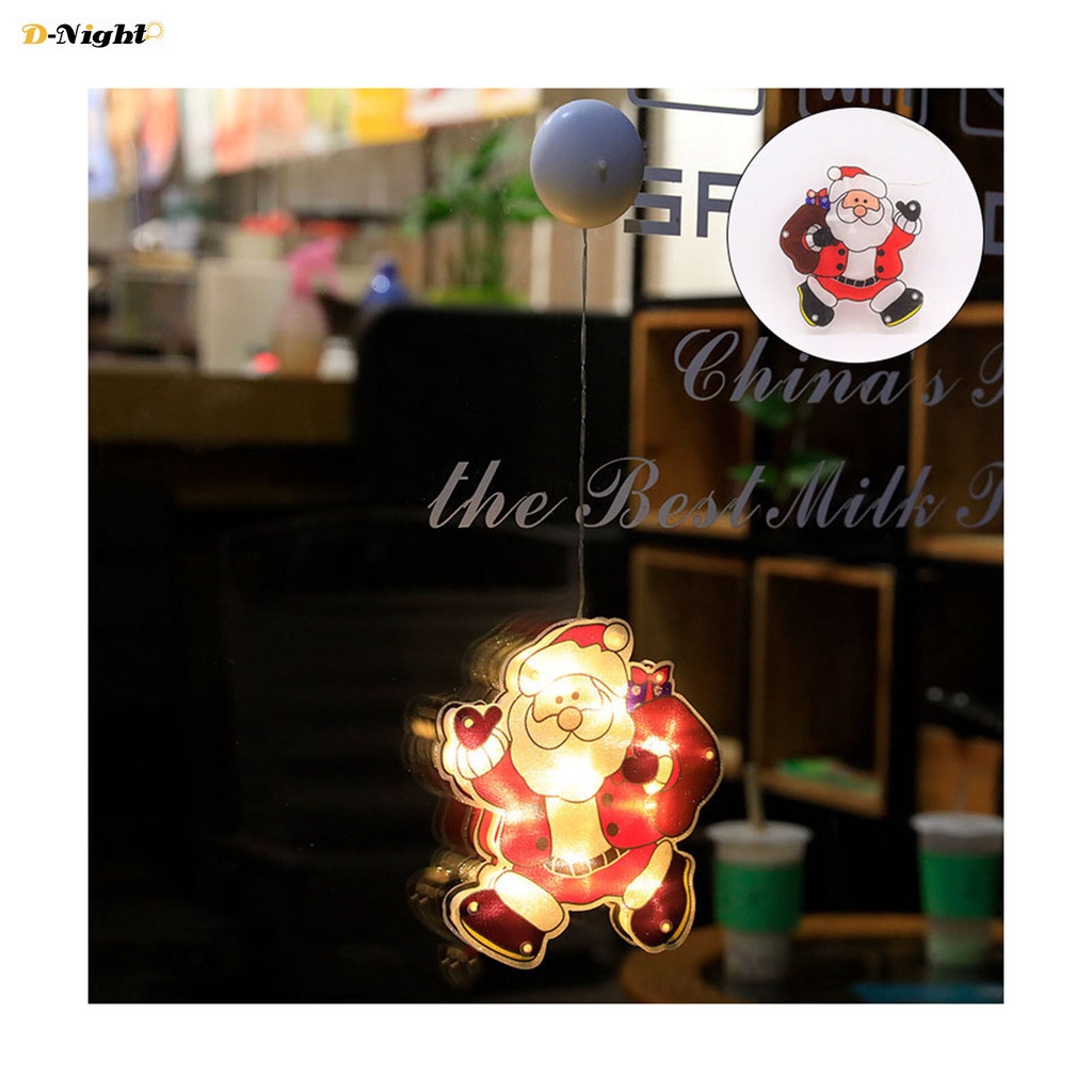D-Night LED Christmas Lights Indoor Window Decorations with Suction Cup ...