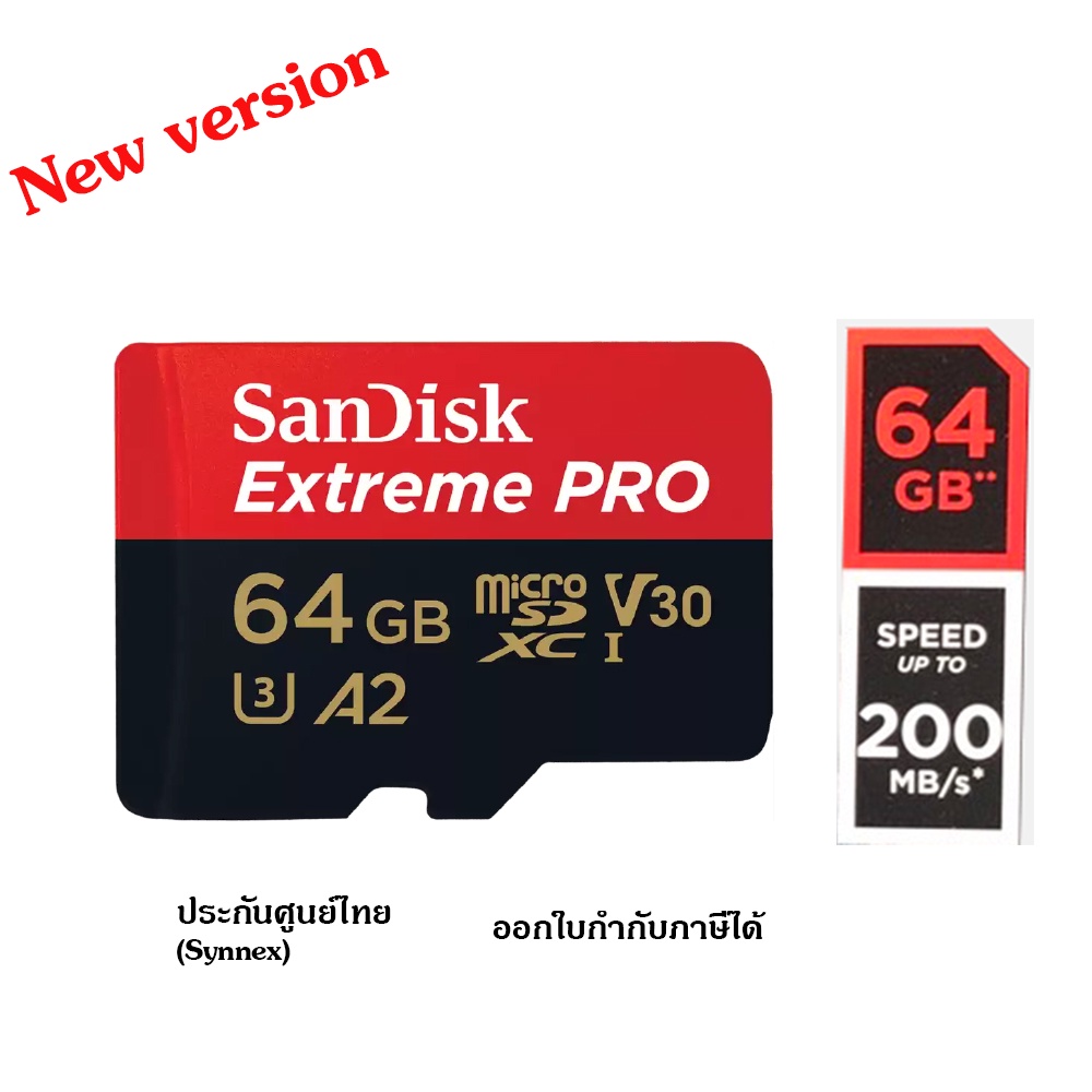 SanDisk Extreme PRO MicroSDXC UHS-I 64GB Card - neodigital - ThaiPick