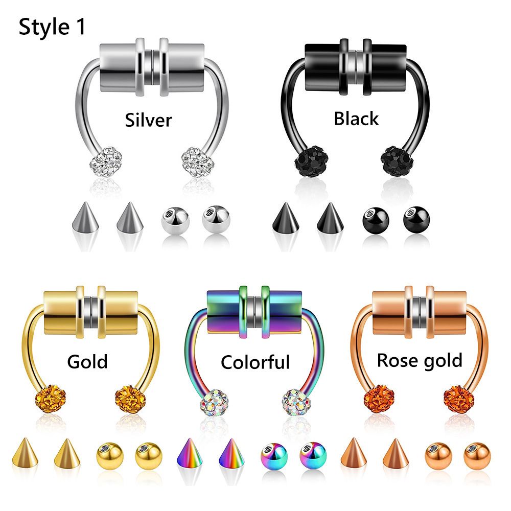 Upstop Women Girls Fake Nose Rings 316l Stainless Steel Nose Ring Hoop