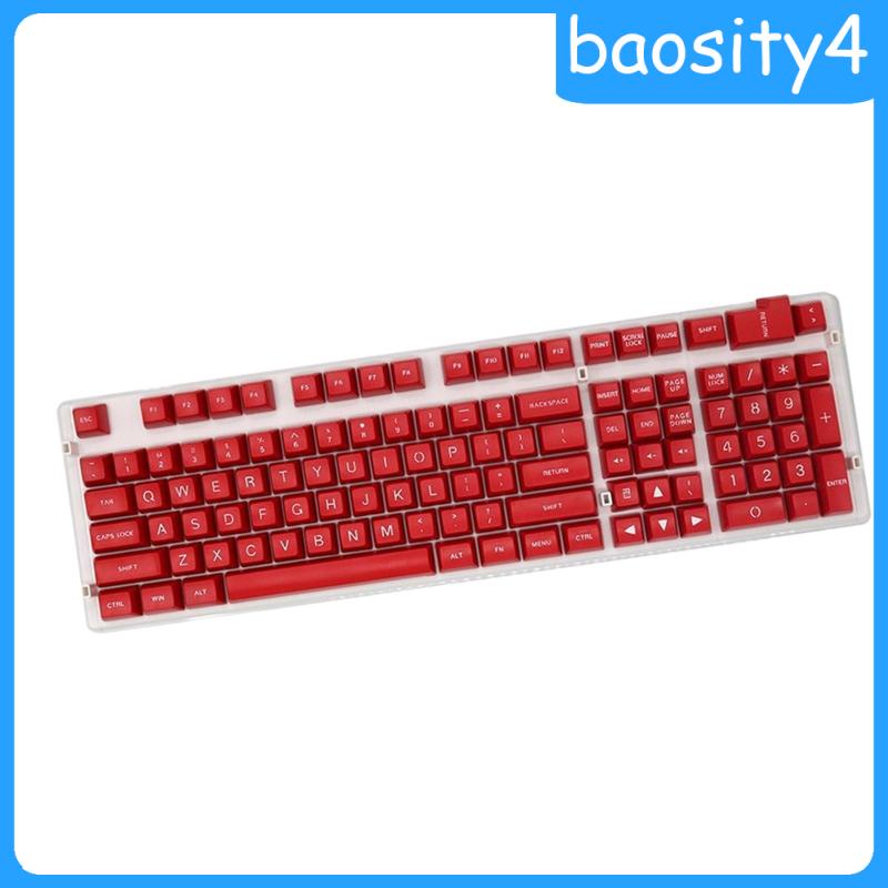 SA Profile 108 Keys Set Keycaps for Mechanical Keyboard White Red ...