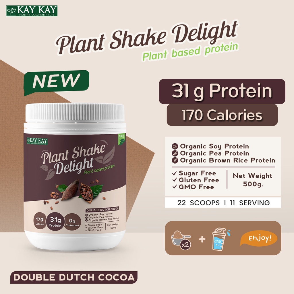 KAY KAY Plant Shake Delight Plant Based Protein โปรตีนจากพืช รสดับเบิ้ล ...