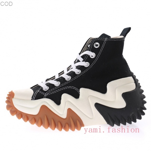 Converse Chuck Taylor Run Star Motion High"Black/White"1970 Wavy jagged ...