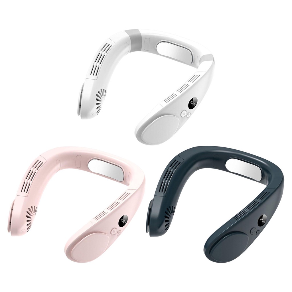 wPortable Neck FanFoldable Hands Free Bladeless Neck Fan Wearable ...