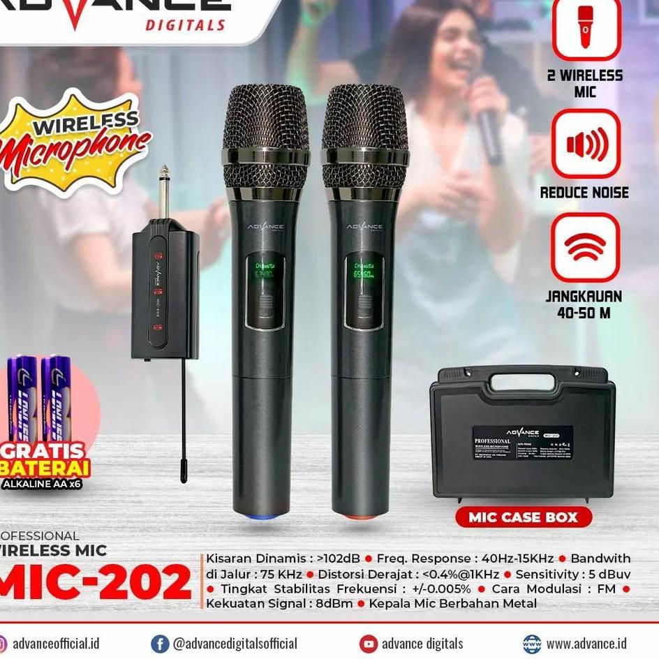 ใหม่ ขายดี ไมโครโฟนไร้สาย advance Mic301 Mic202 mic201 mix karaoke จอ ...