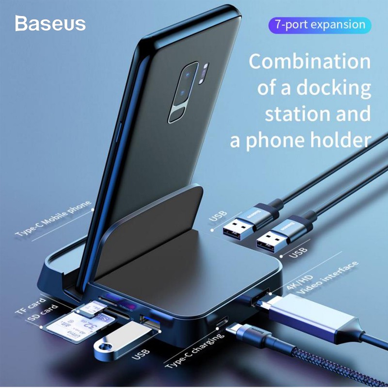Baseus Mate Docking Type-C Mobile Phone Intelligent HUB Docking Station ...