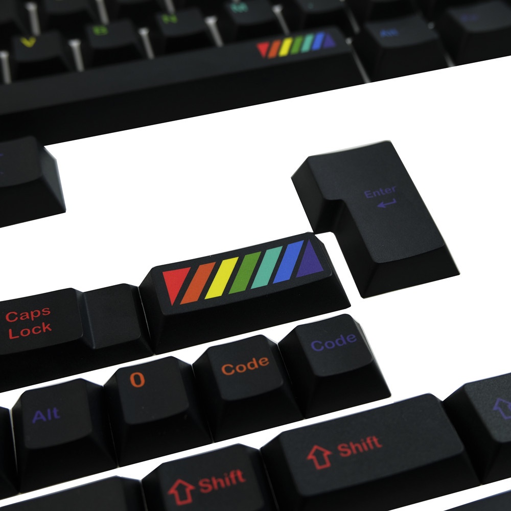 แป้นพิมพ์คอมพิวเตอร์ 1 Set GMK Midnight Rainbow Keycaps PBT Dye ...