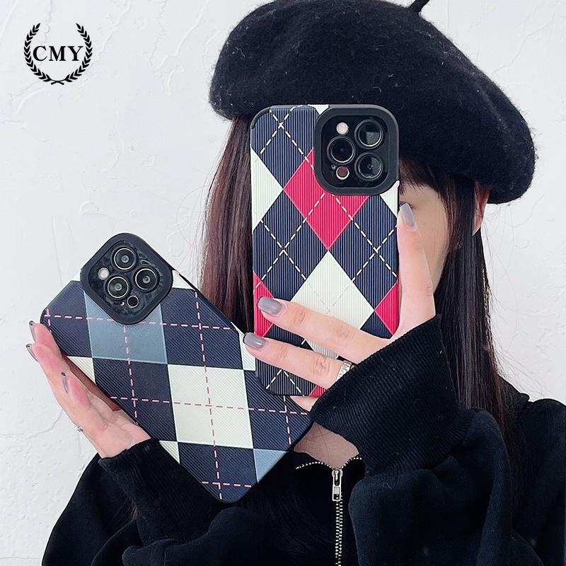 Iphone case Diamond pattern Leather material TPU soft Case For iPhone ...