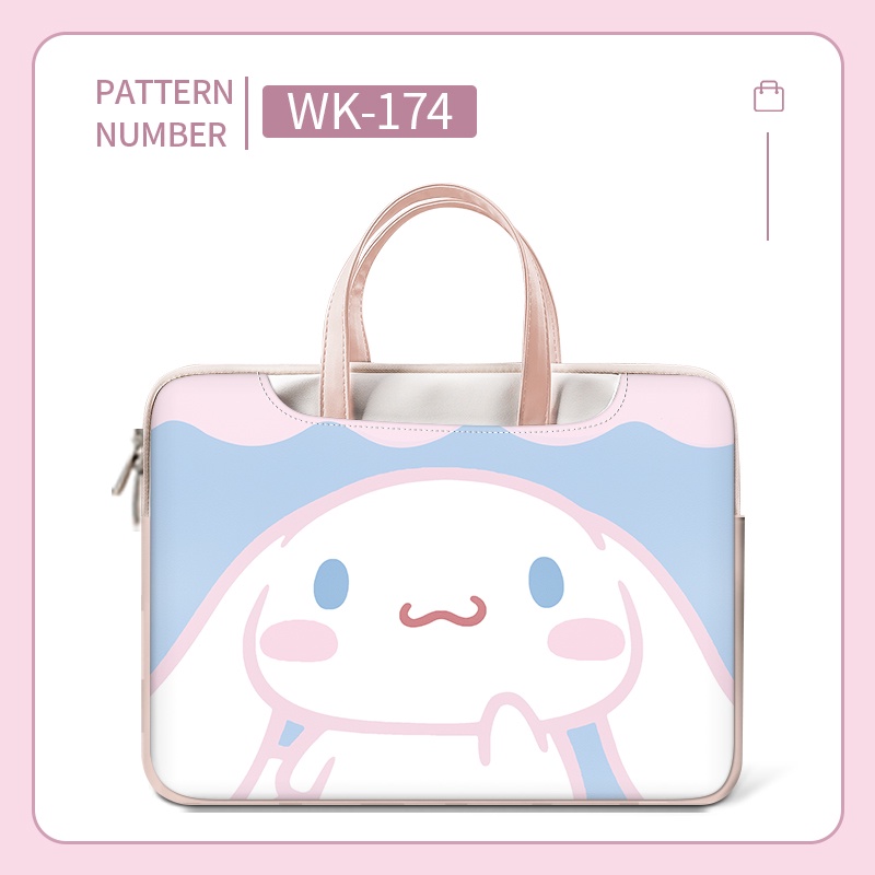 Laptop Bag Laptop Sleeve Case Pink Handle Cute Handbag PU Shockproof ...