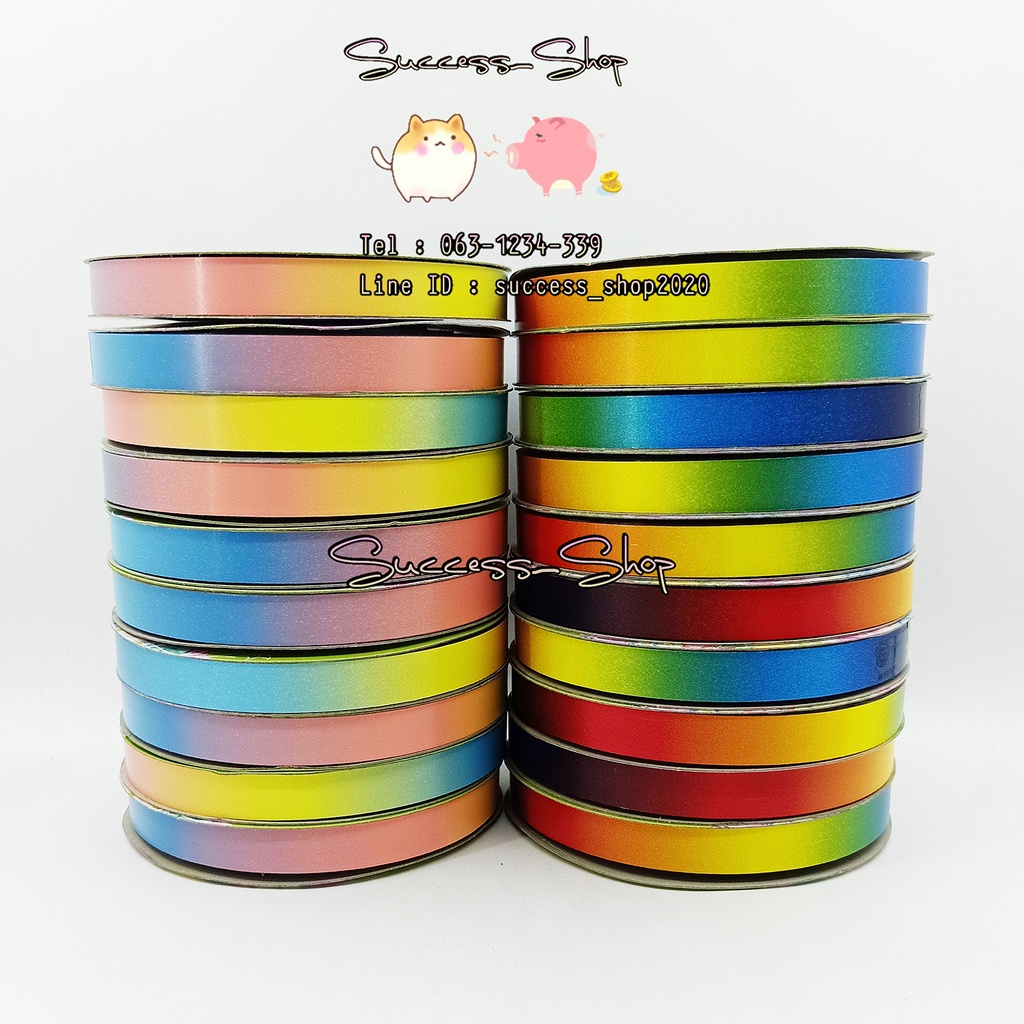 ริบบิ้นพับเหรียญTWสีรุ้ง Rainbow - success_shop.s - ThaiPick