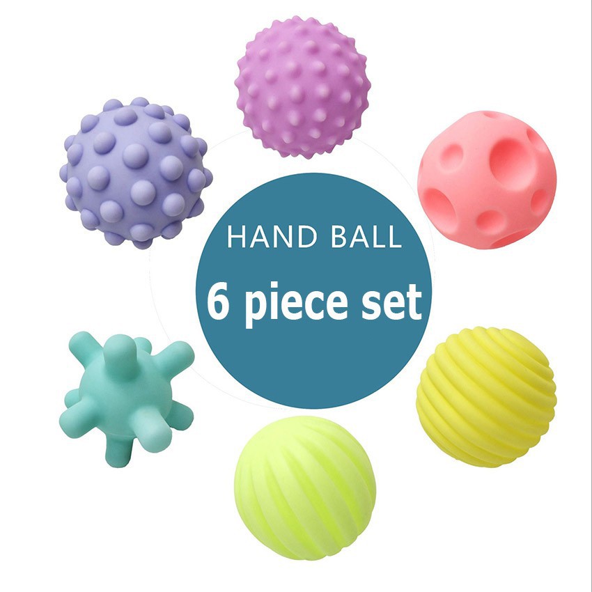 Children Rubber Ball Soft Textured Stress Ball Toy Capsule Baby Tactile ...