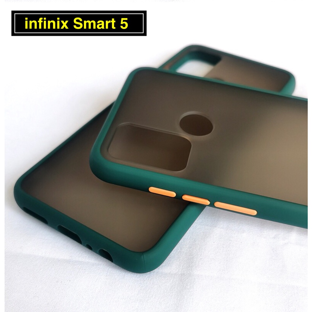 เคสมือถือ Case infinix Smart 5 เคสกันกระแทก ปุ่มสีผิวด้าน ขอบนิ่มหลัง ...