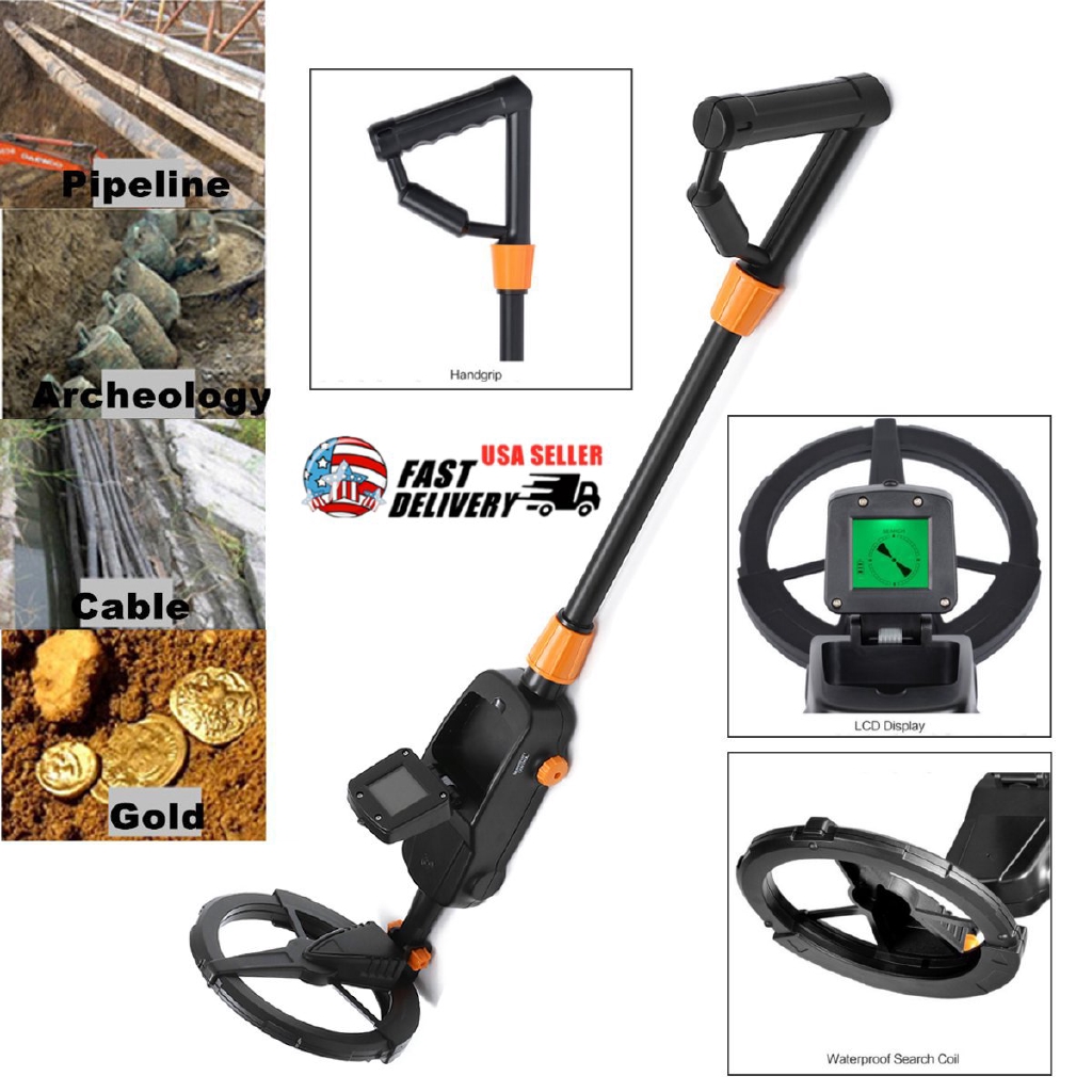 Metal Detector LCD Gold Silver Hunter Machine Coil Treasure Searching ...
