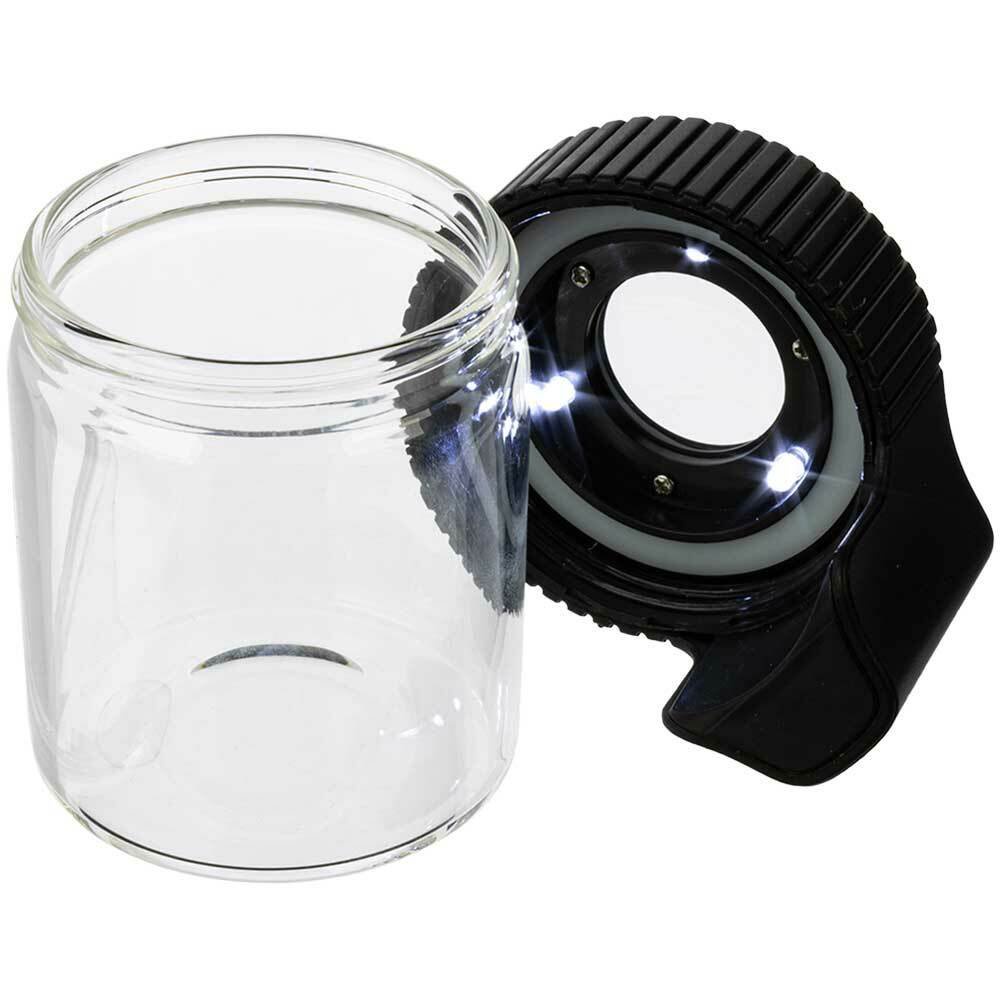Cookies LED Light 5X Magnification Glass Storage Clear Stash Jar Air ...
