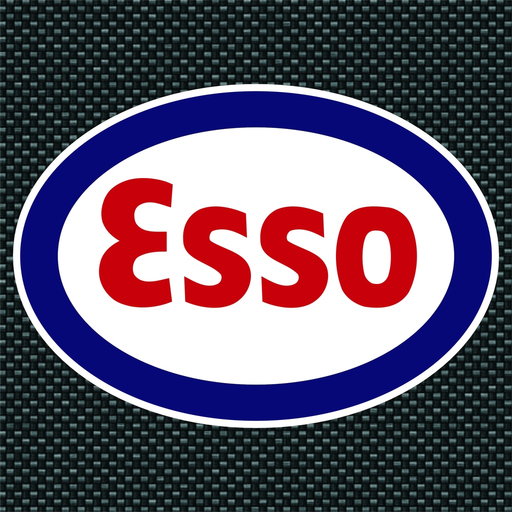 สติกเกอร์ pvc กันน้ำ โลโก้ ESSO ขนาด 7 x 10 cm ราคาชิ้นละ 19 บาท มีขอบขาว ติดรถได้ทุกสี **ไม่มี ...