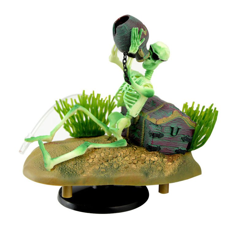 Simulated Pet Aquarium Ornaments Fish Tank Pirate Skeletons Decoration ...