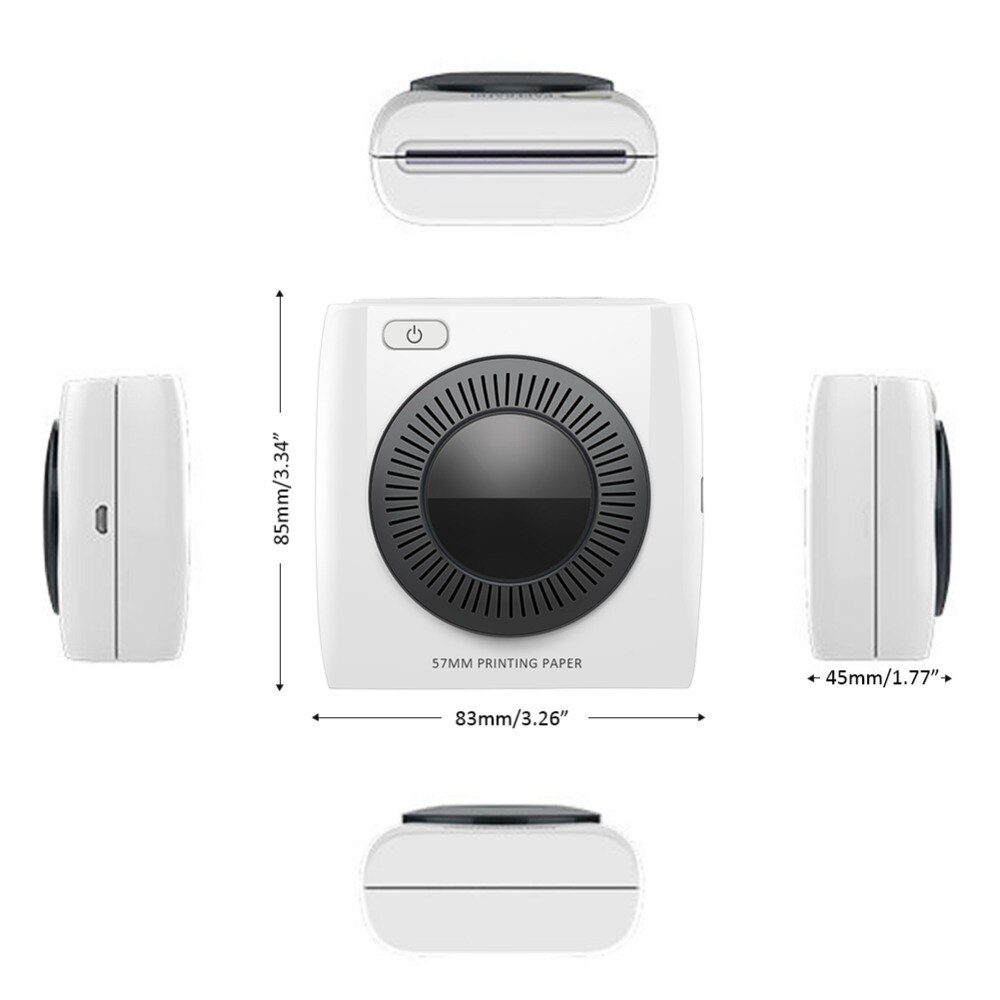 PAPERANG P2 Pocket Mini 58mm Portable Bluetooth Printer Photo Printer ...