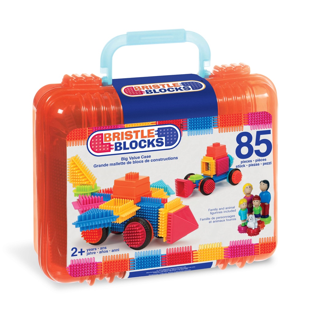 Bristle Blocks Play Set with Carry Case 85 Pieces - ชุดบล็อกตัวต่อ 85 ...