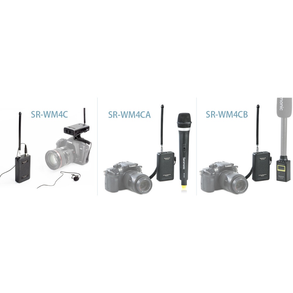 BSaramonic WM4CWM4CAWM4CB VHF Wireless Microphone Kit with Lavalier Mic ...