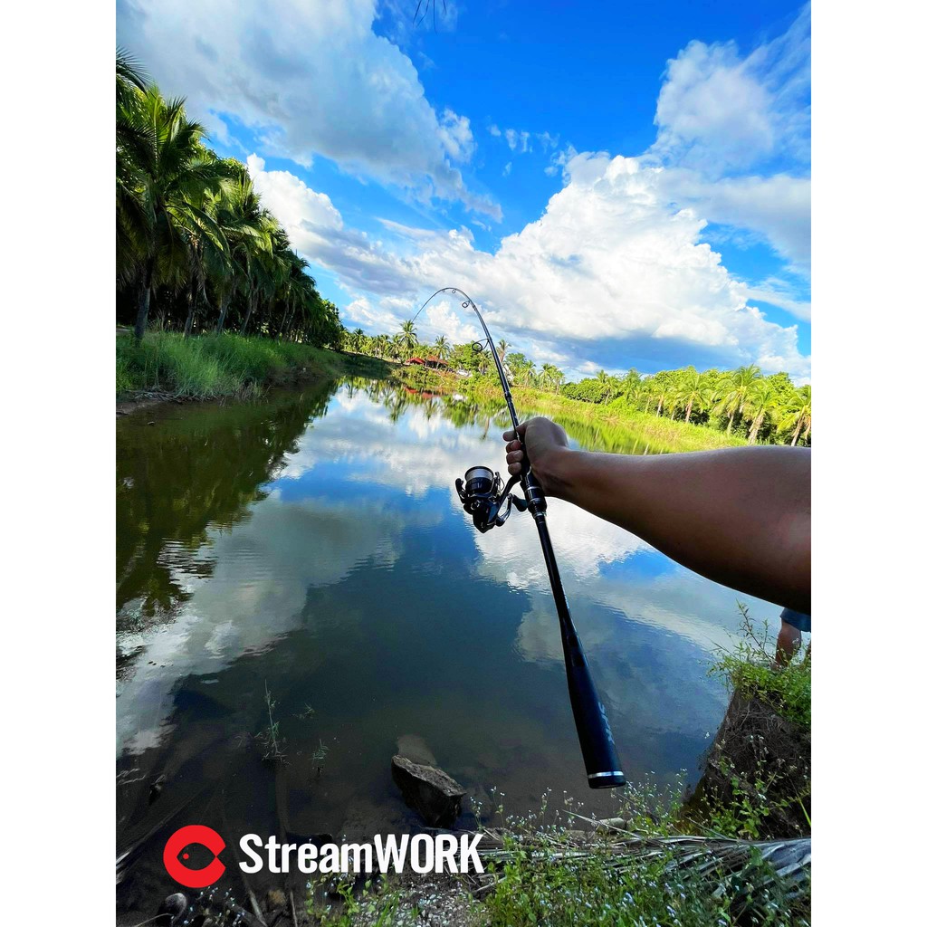 New 2021 คันเบ็ด ตกปลา StreamWORK 4 ท่อน 7ฟุต เวท 8-16 new southern ...