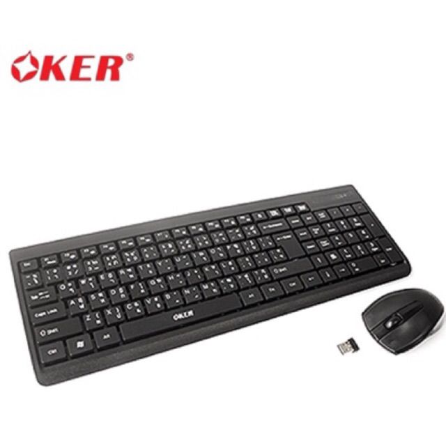 Oker ชุดคีบอร์ดเมาส์ไร้สาย Wireless keyboard mouse Combo set รุ่น G1000 เป็นคีย์บอร์ด/ เมาส์ไร้ ...