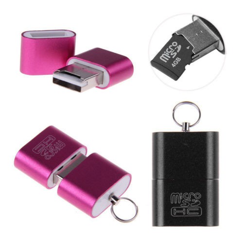 Mini Aluminium Alloy USB 2.0 T Flash TF Micro SD Memory Card Reader ...