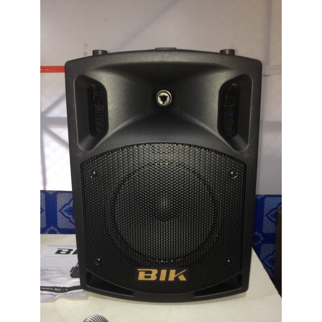 ตู้ลำโพงพร้อมเครื่องขยายเสียงแบบพกพา ตู้ลำโพงอเนกประสงค์ BIK SLC-8 300W ...