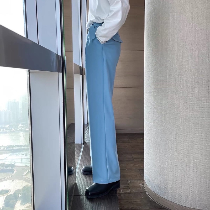 Rocket pants กางเกงสแลคเอวสูงทรงกระบอกตรง - zamio.official - ThaiPick