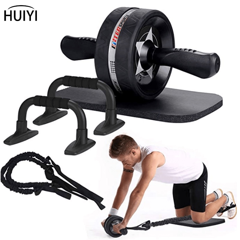 ล้อหน้าท้องAB Wheel Roller 6in1 Exercise Roller Wheel Kit with Knee ad ...