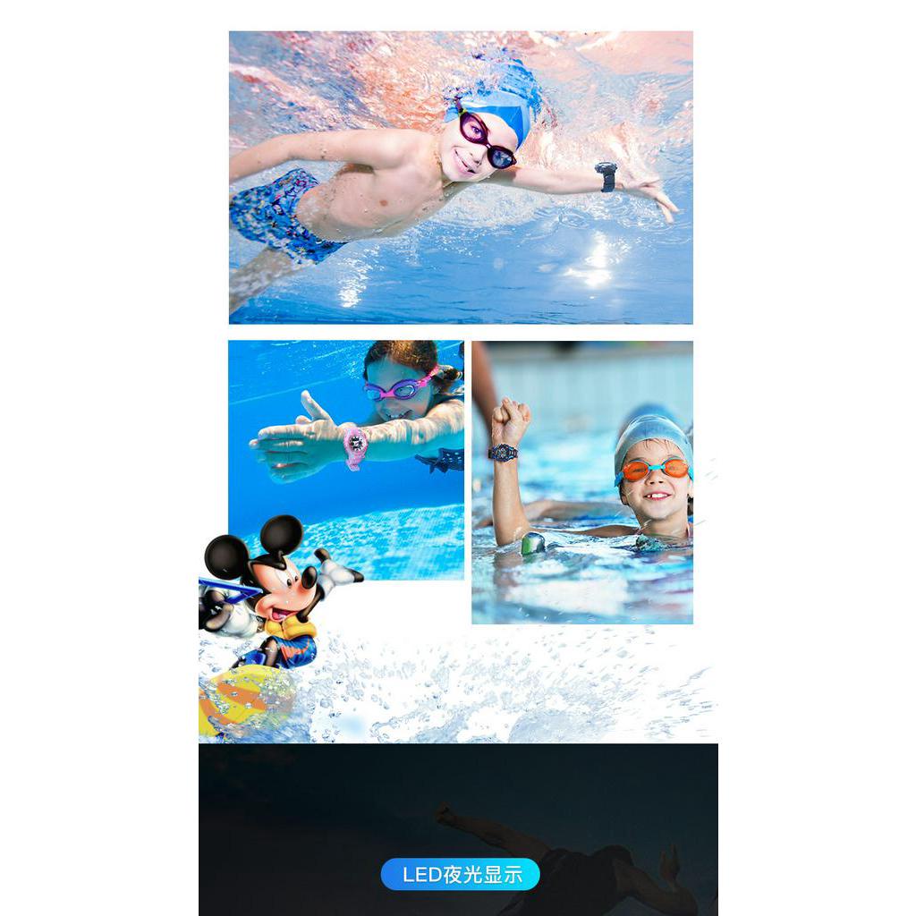 นาฬิกาข้อมือดิสนีย์เด็กนาฬิกาอิเล็กทรอนิกส์กันน้ำป่นปี้ทนนักเรียนมัธยม ...