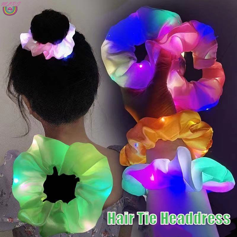 MS LED Light Hair Bands For Girls Luminous Elastic Hair Headbands ...