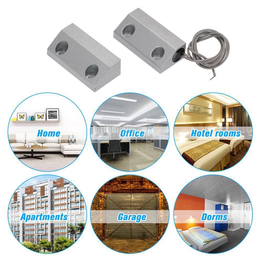 Wired Metal Rolling Gate Door Window Sensor Magnetic Contacts Alarm ...
