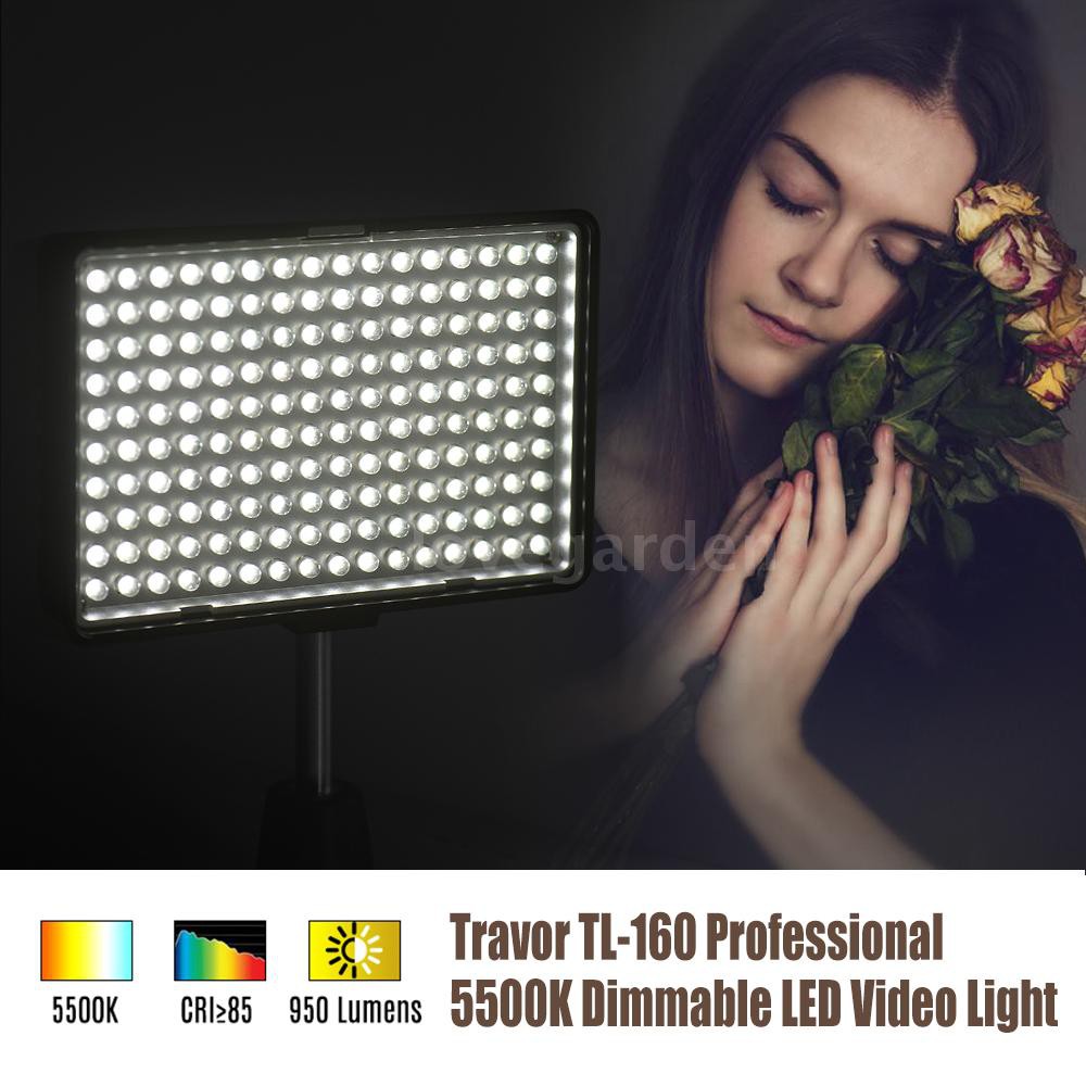 TL-160 Professional Mono-Color Temperature Dimmable LED Video Light ...