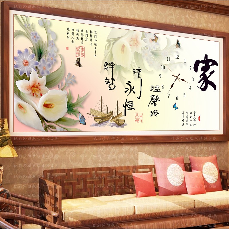 สติกเกอร์ปักครอสติชคริสตัล รูปนาฬิกาแขวน 5d สําหรับตกแต่งบ้าน ห้องนอน ...