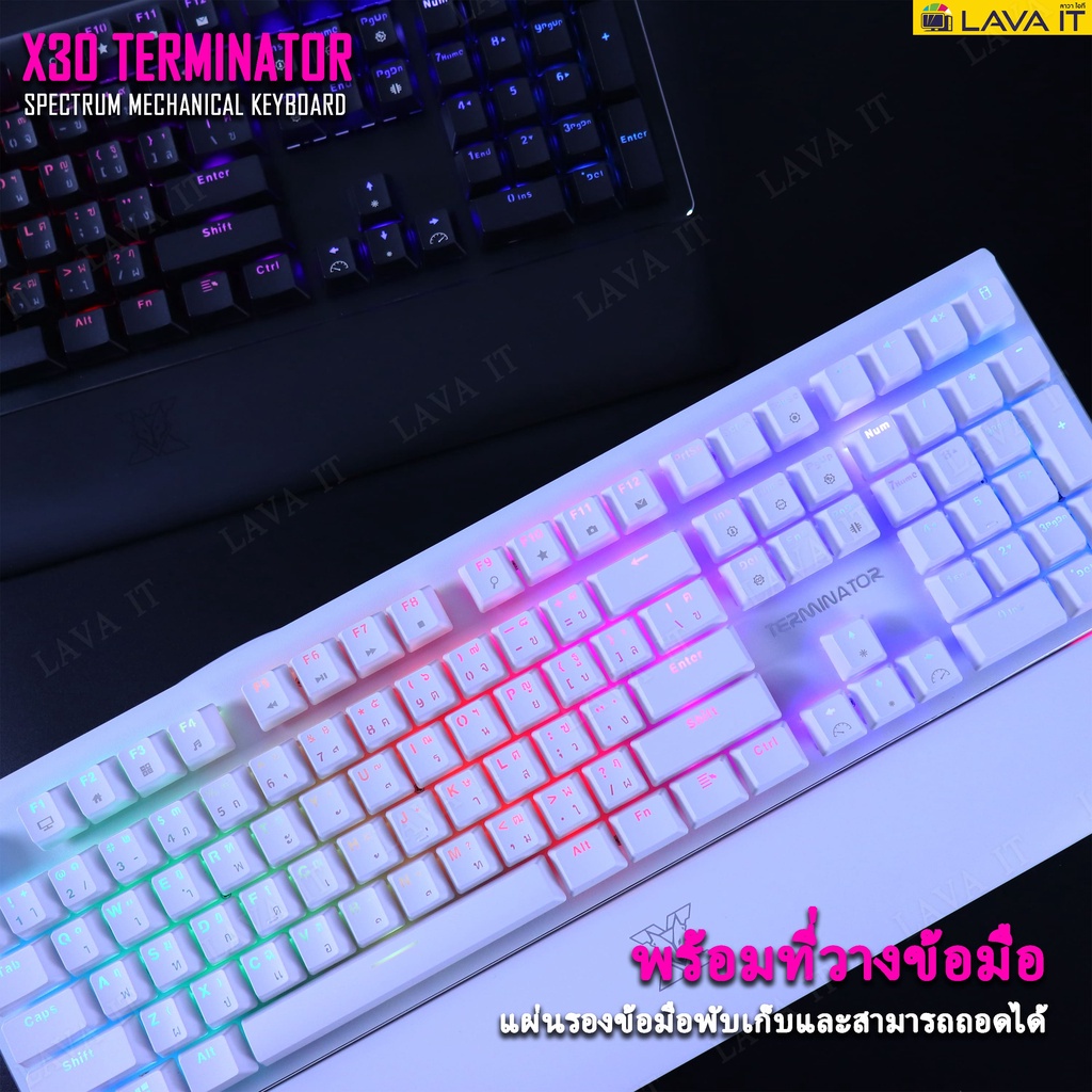 ☂Nubwo X30 TERMINATOR RGB Gaming Keyboard คีย์บอร์ดเกมมิ่ง ปรับแต่งแสง ...