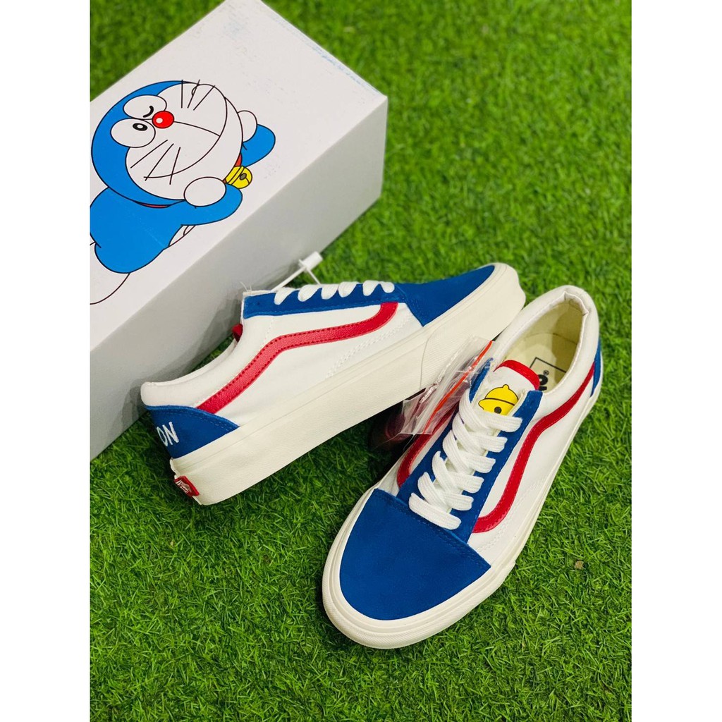 Doraemon x VANS OG Old Skool LX White Blue Red จัดส่งฟรี-เก็บเงินปลาย ...