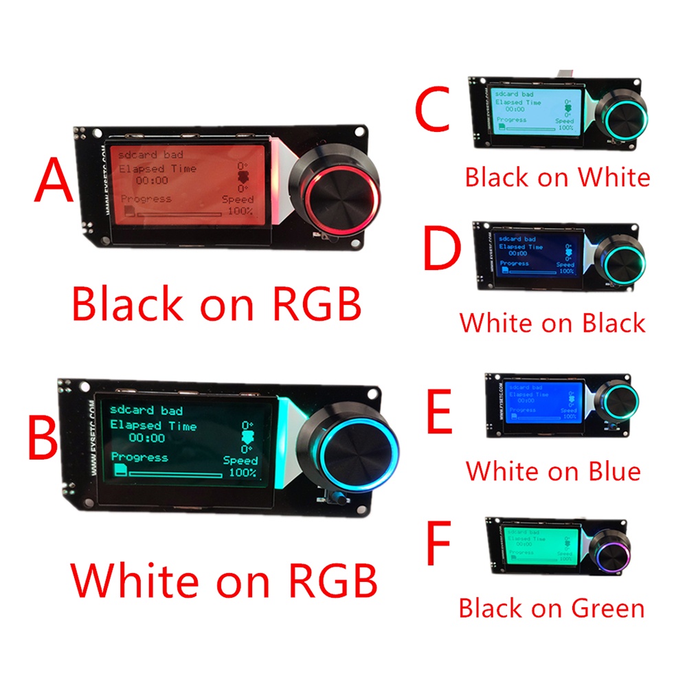 Type B mini 12864 Display MINI12864 V2.1 LCD Screen RGB backlight White ...