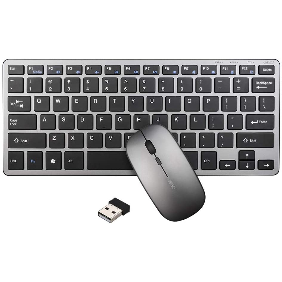 Wireless Keyboard and Mouse Combo, Inphic Rechargeable Wireless Mouse ...