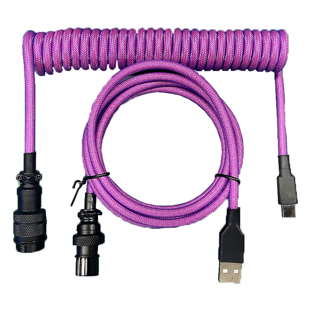 Gplanet Custom Coiled Cable for Mechanical Keyboard Aviator Connector ...