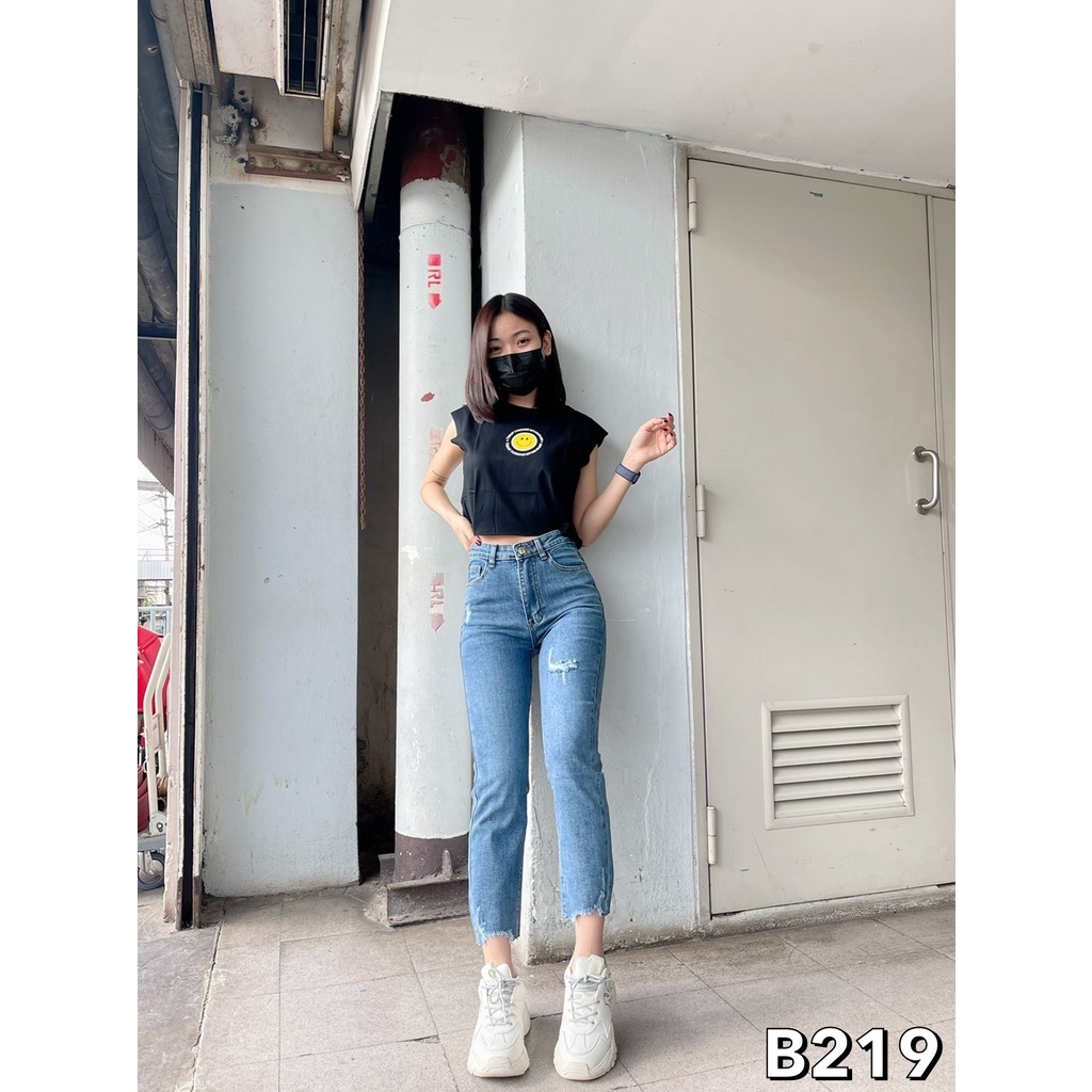 Niyom Jeans รุ่น B219 กางเกงยีนส์ ทรงกระบอกเล็ก - niyomjeansbrands ...