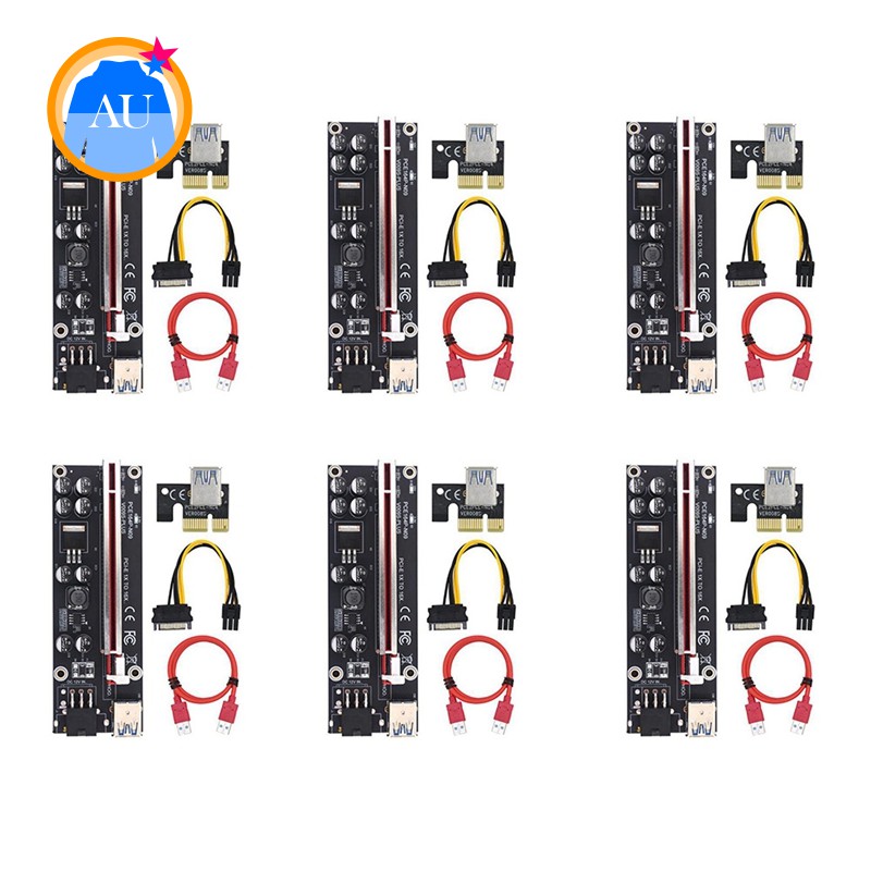 [New][New]6Pack VER009S Plus PCI-E Riser Card PCI Express 1X to 16X ...