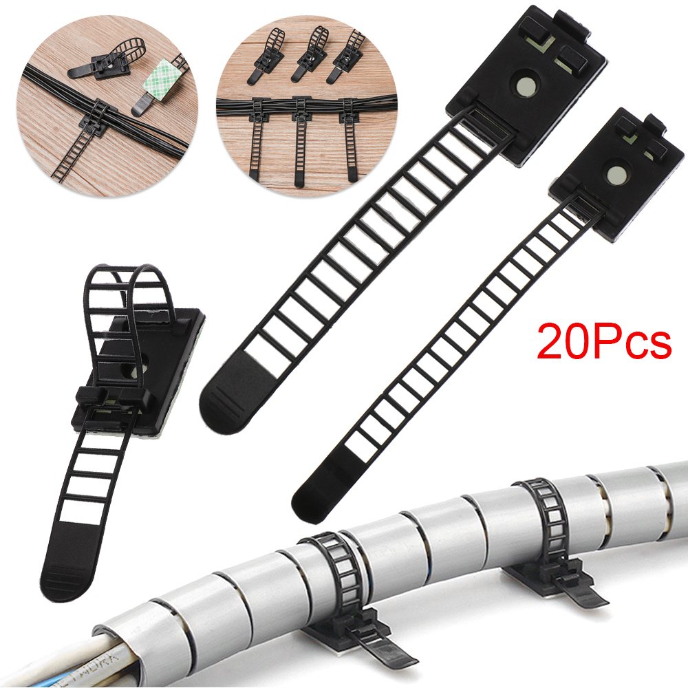 LY Firm Adjustable Cable Clip Tie Cable Clamp Fixer Holder Self ...