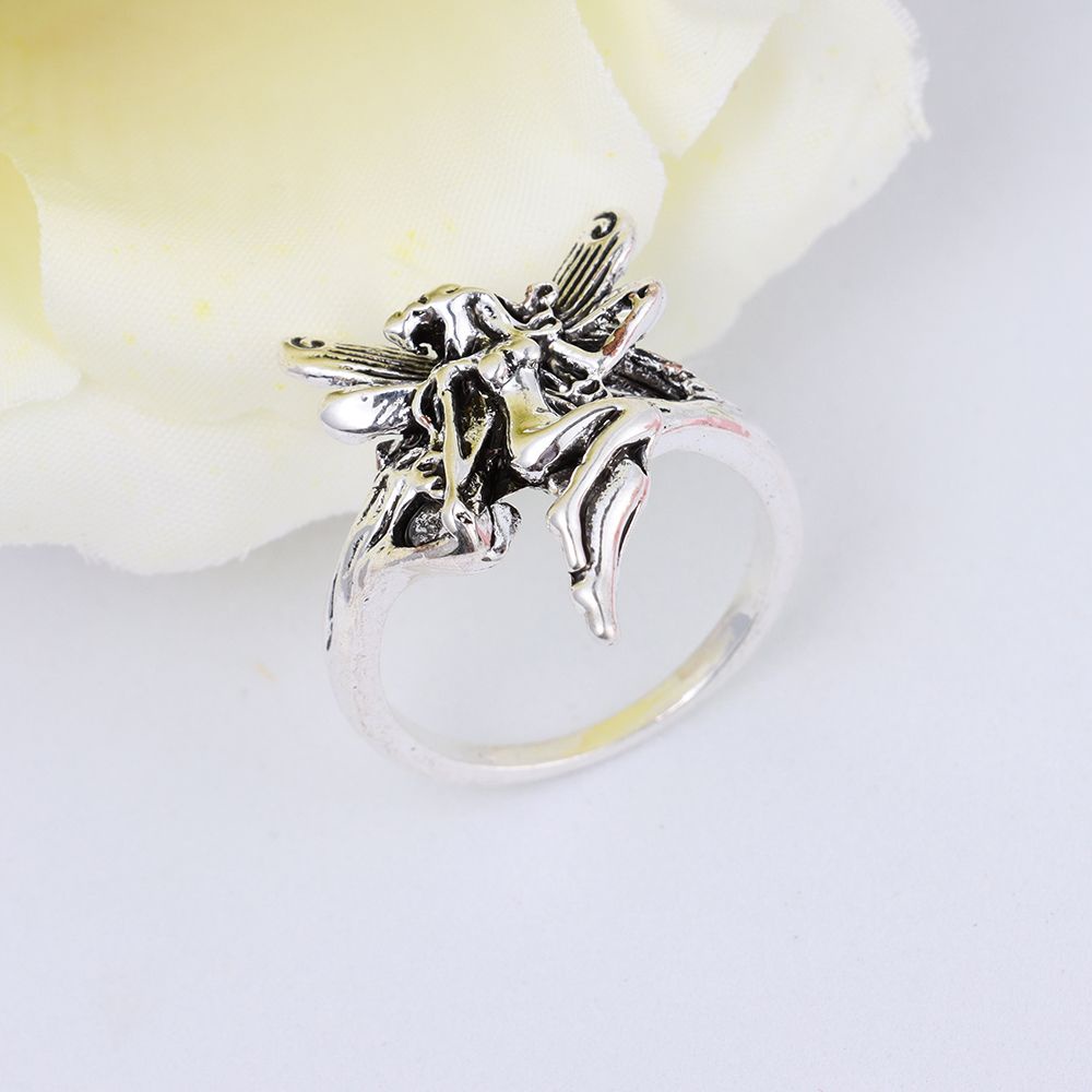ESPOIR Anniversary Gift Angel Wings Ring Fashion Assories Gothic ...