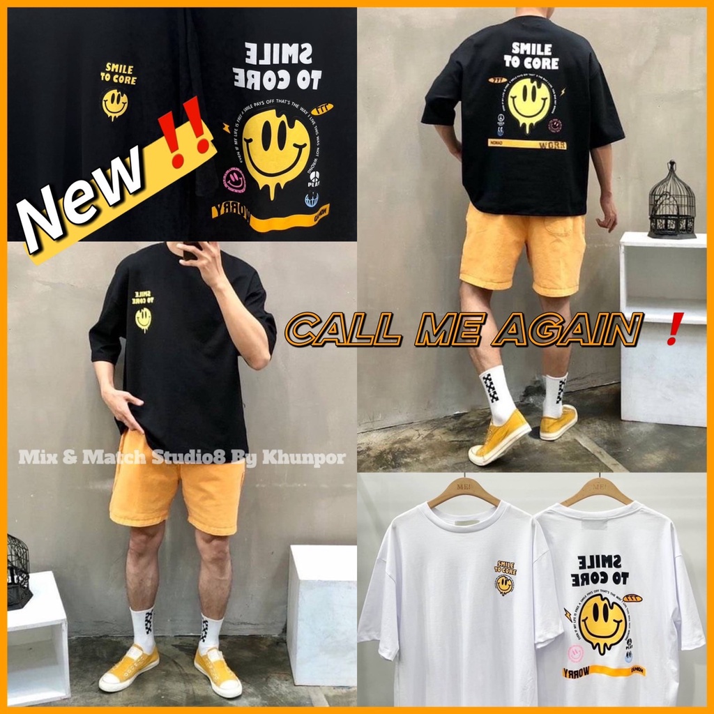 เสื้อยืด Call Me Again เสื้อยืดโอเวอร์ไซส์ เสื้อยืดผ้าคอตตอน นำเข้า ...