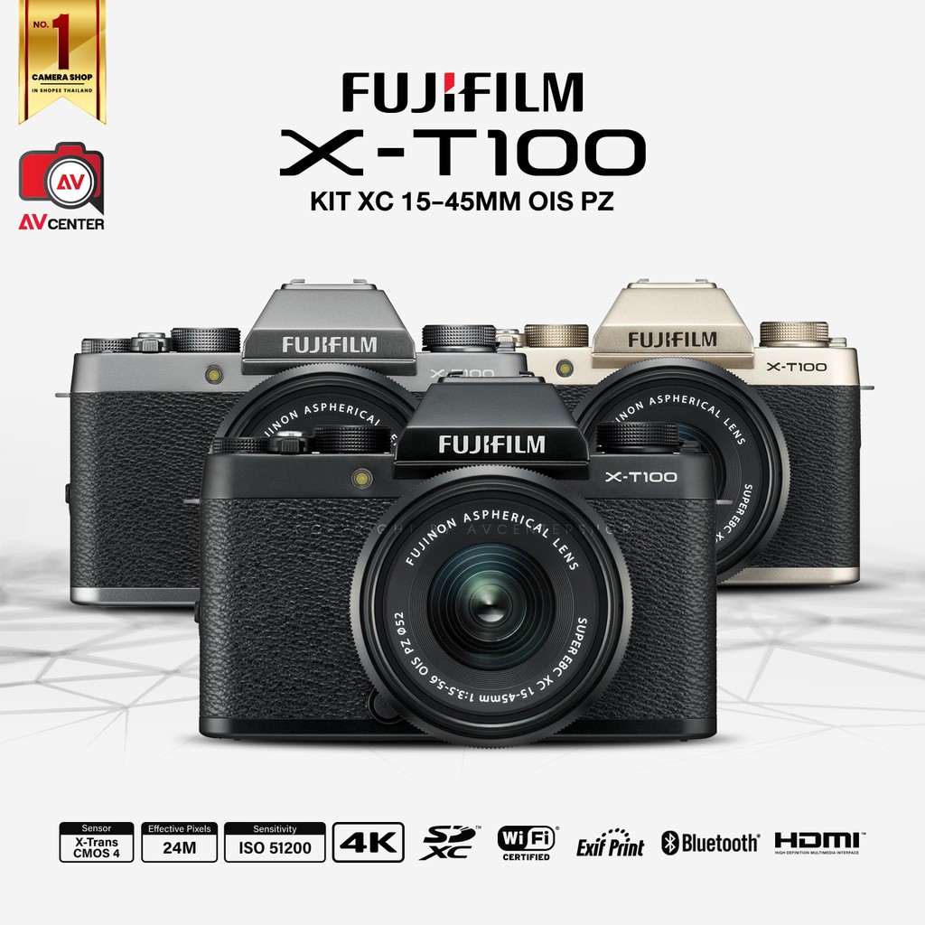 Fujifilm Camera X-T100 kit 15-45 mm. **เมนูไทย [รับประกัน 1 ปี By AVcentershop] - avcentershop ...
