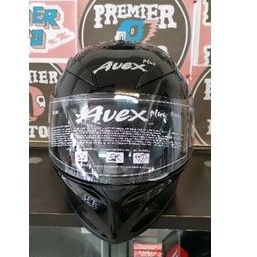 หมวกกันน็อค Avex Plus K9 Black Gloss สีดำเงา ชิลด์หน้าที่ติดมากับหมวกจะเป็นสีใส ...