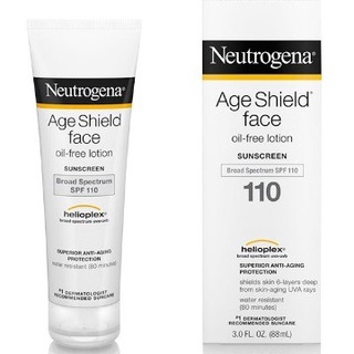 กันแดดSPF110 Neutrogena, Age Shield Face, Oil-Free Sunscreen, SPF 110 ...
