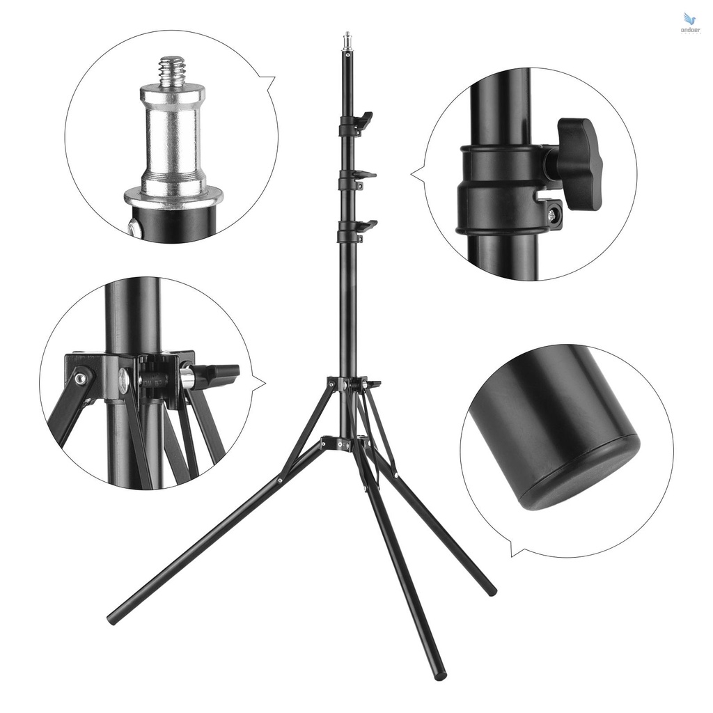 Photography Lighting Stand Stuido Light Tripod Stand Metal Ring Light ...