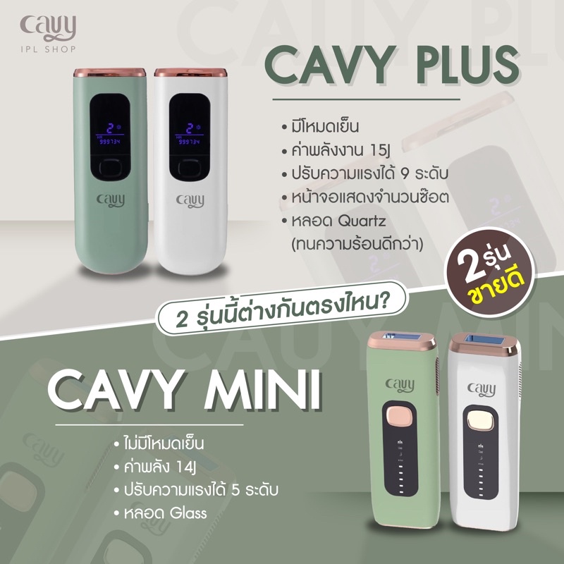 CAVY PLUS IPL เครื่องเลเซอร์กำจัดขน หน้าใส ลดสิว 3 ฟังก์ชัน พร้อมโหมด ...