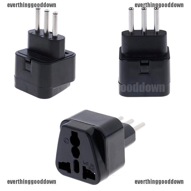ED Universal UK/US/EU/AU to italy 3pin travel plug converter plug ...